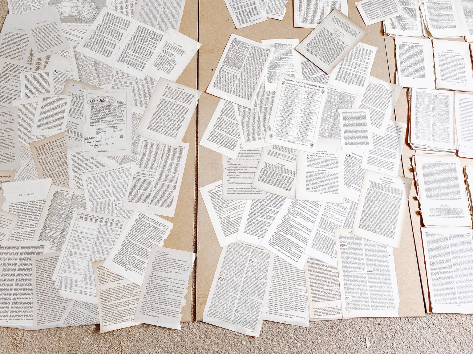 DIY BOOK PAGE WALL – Making Home Matter